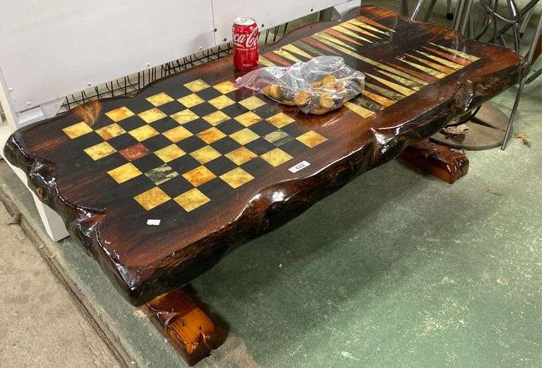 MCM Backgammon/Chess Coffee Table, Spots Of Bloat To Top - Dixon's ...