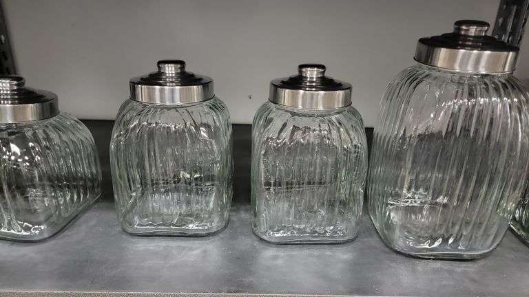 Set (6) Modern Graduated Jars With Tops - Dixon's Auction at Crumpton