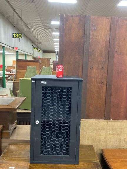 Farmhouse Wire Door Cabinet - Dixon's Auction at Crumpton