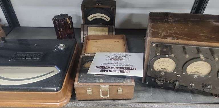 Lot Vintage / Antique Electronics, Meters & Gauges Etc - Dixon's ...