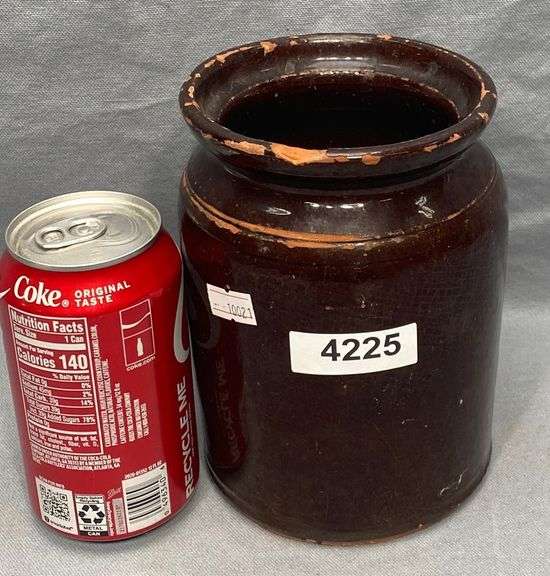 Antique Redware Crock - Dixon's Auction at Crumpton