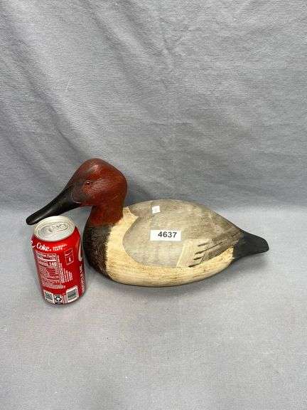 Canvasback Duck Decoy-Stamped Cw - Dixon's Auction at Crumpton