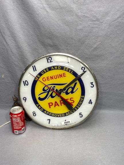 Pam Advertising Clock - Dixon's Auction at Crumpton