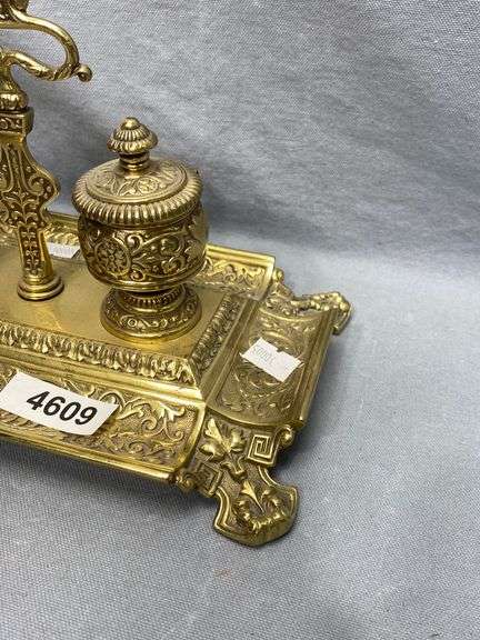Antique Brass Inkstand - Dixon's Auction at Crumpton