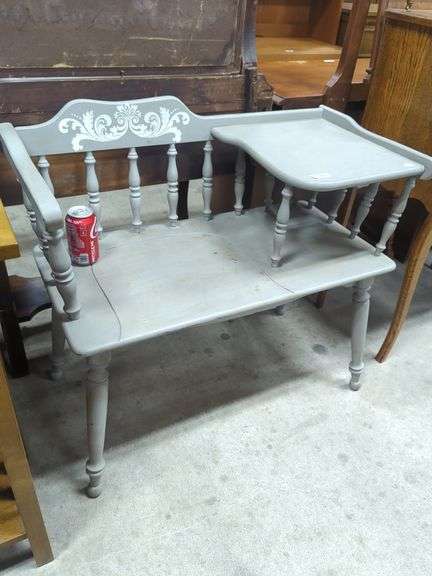 Upcycled Farmhouse Telephone Bench - Dixon's Auction at Crumpton