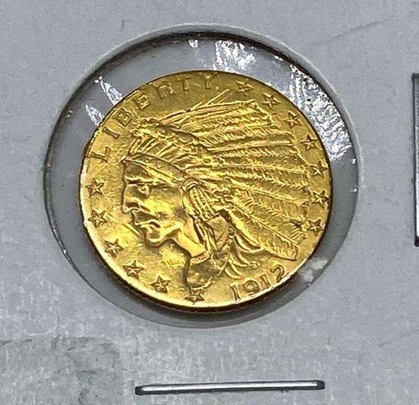 1912 US American $2.50 Gold Coin - Dixon's Auction at Crumpton