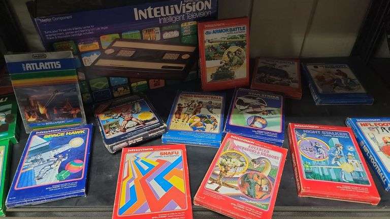 Lot Vintage Intellivision Games & Console In Boxes - Dixon's Auction at ...