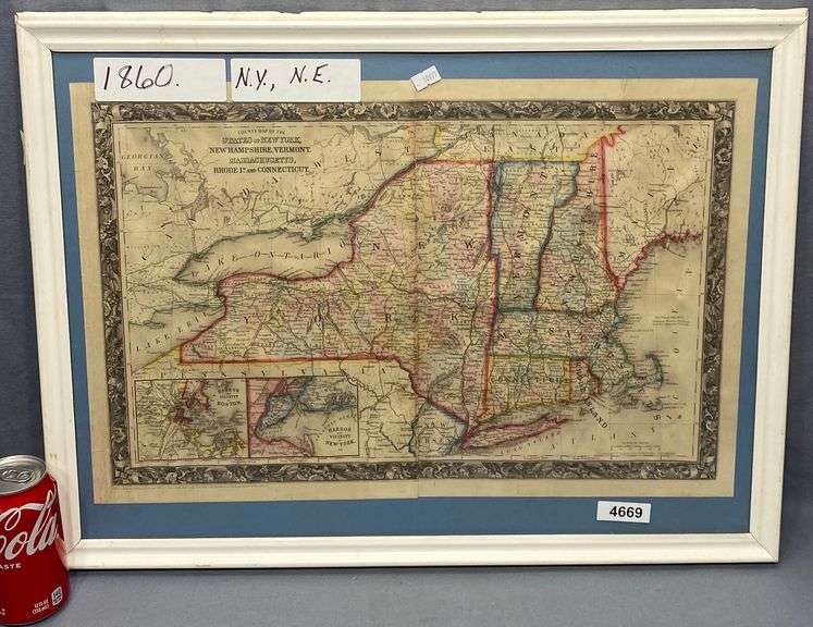 Antique New England Map - Dixon's Auction at Crumpton