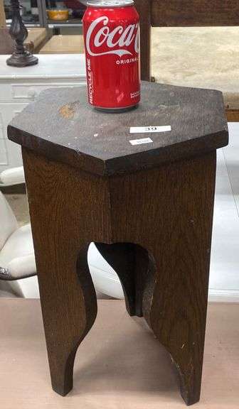 Mission Oak Stool, As-Is - Dixon's Auction at Crumpton