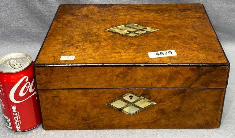 Antique Mop Inlaid Box - Dixon's Auction at Crumpton