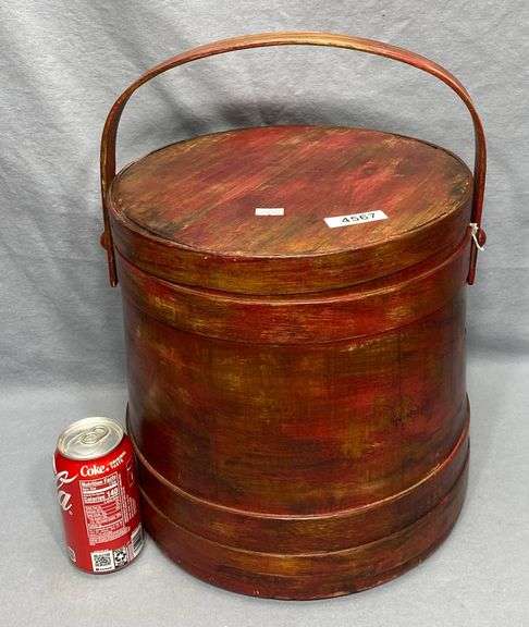 Primitive Painted Furkin - Dixon's Auction at Crumpton