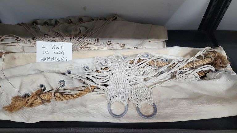 2 WWII US Navy Hammocks - Dixon's Auction at Crumpton