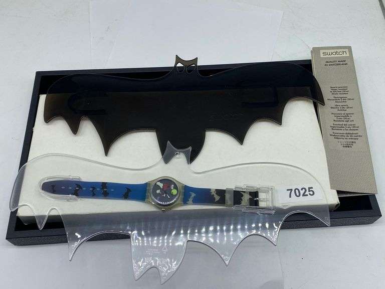 1999 Swatch Bat/Halloween Watch W/Box - Dixon's Auction at Crumpton