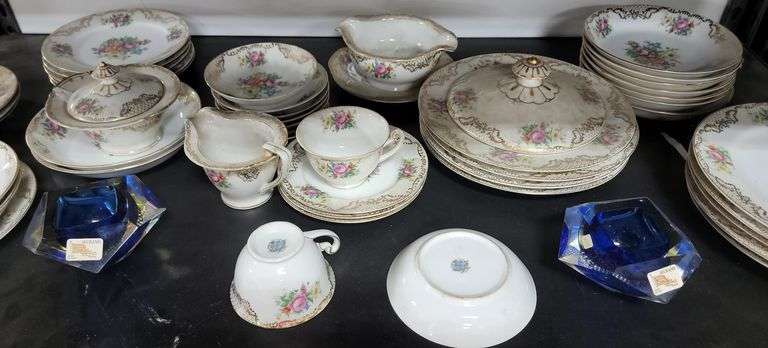 Lot Of Vintage Empress China Dishes, Murano Glass Etc - Dixon's Auction ...