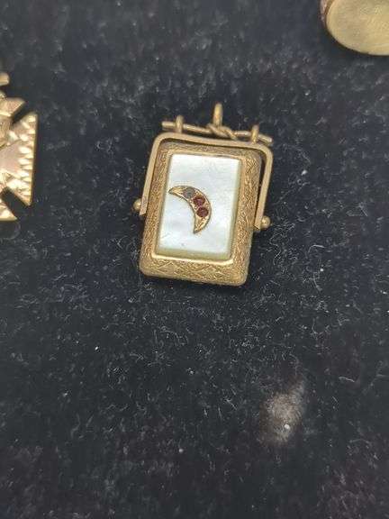 Group Of 6 Gold Filled Watch Fobs (Most Stone Set) - Dixon's Auction at ...