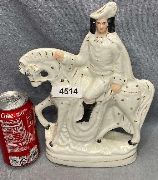 Antique Staffordshire Porcelain Horse & Rider - Dixon's Auction at Crumpton