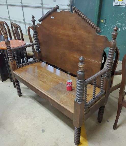 Upcycled Spool Bed Bench - Dixon's Auction at Crumpton