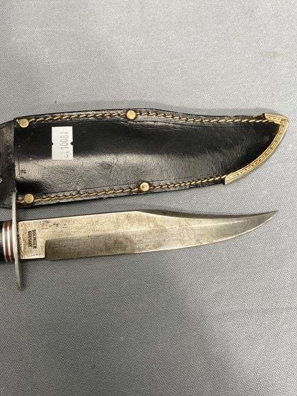 Vintage Solingen Germany Sheriff Knife W/ Sheath - Dixon's Auction at ...