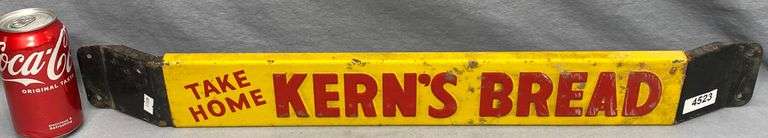 Vintage Kern's Bread Door Push Sign - Dixon's Auction at Crumpton
