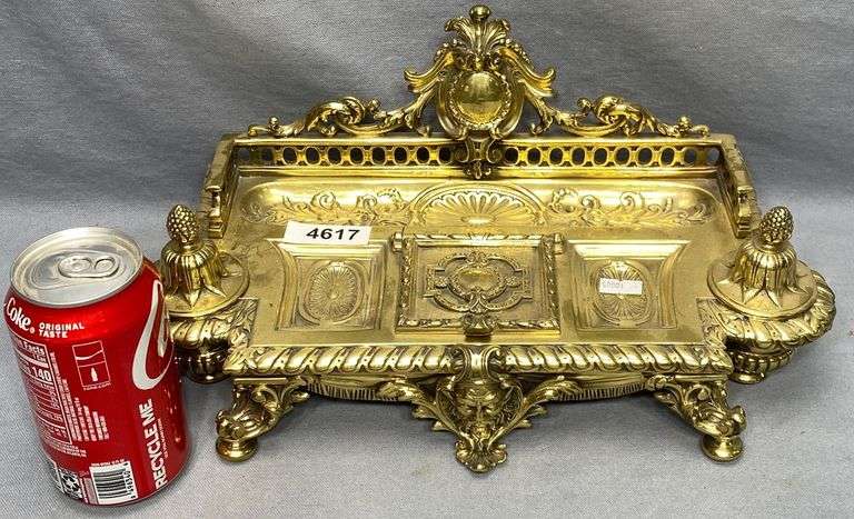 Antique Brass Inkstand - Dixon's Auction at Crumpton
