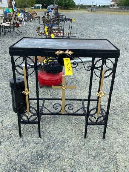Antique Religious Candle Stand Tithing Table - Dixon's Auction at Crumpton