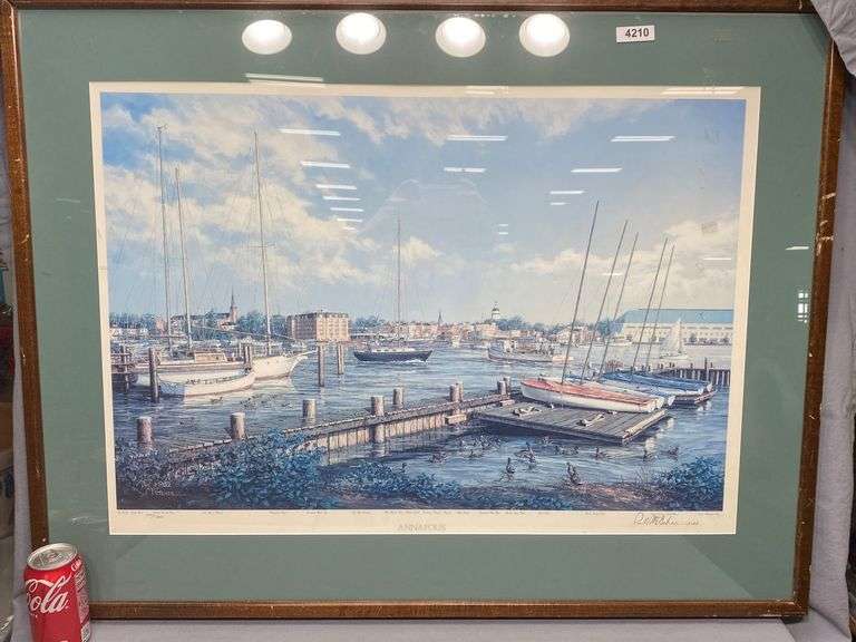 Paul Mcgehee Annapolis Print, Frame As-Is - Dixon's Auction at Crumpton