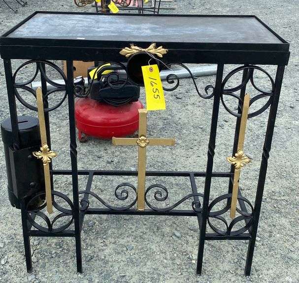 Antique Religious Candle Stand Tithing Table - Dixon's Auction at Crumpton
