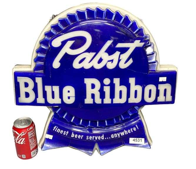 Vintage Pabst Blue Ribbon Advertising Sign By Raymond M: Price & Assoc ...