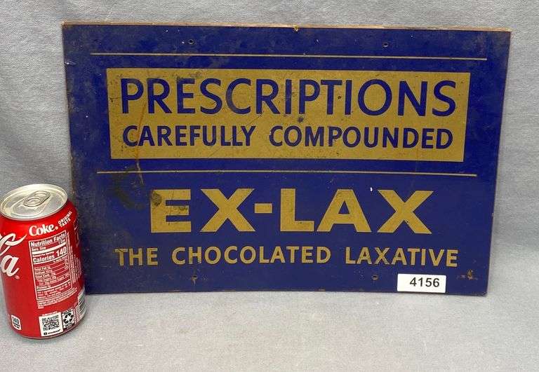 Vintage Ex-Lax Advertising Sign - Dixon's Auction at Crumpton