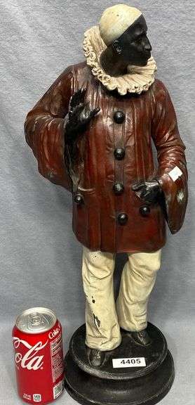 Bronze Pierrot Clown Bronze Sculpture - Dixon's Auction at Crumpton