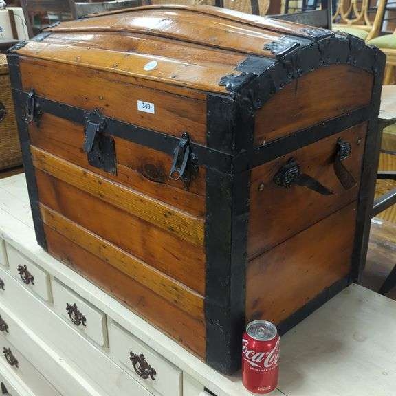 Antique Dome Lid Steamer Trunk - Dixon's Auction at Crumpton