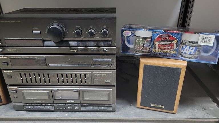 Lot Vintage Technics Stereo System, Speakers, Rc Cars - Dixon's Auction ...