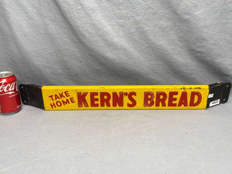 Vintage Kern's Bread Door Push Sign - Dixon's Auction at Crumpton