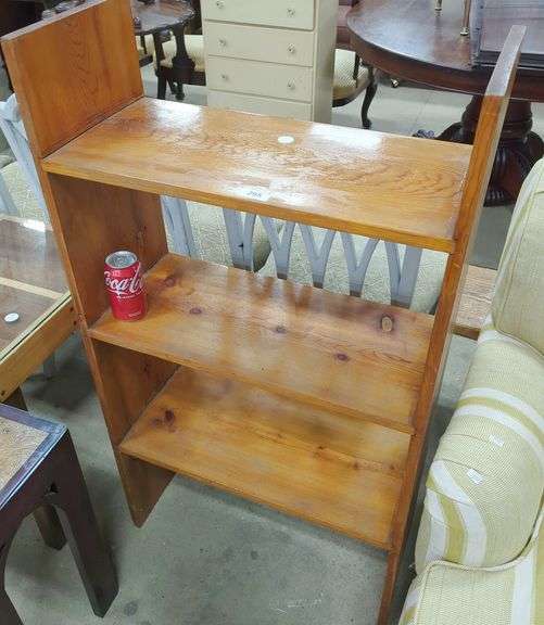 Rustic Farmhouse Pine Bookshelf - Dixon's Auction at Crumpton