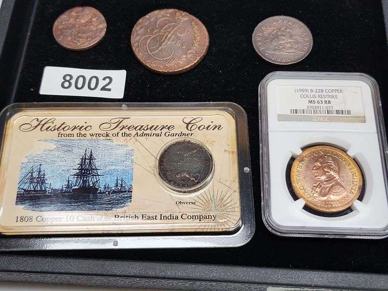 (5) Foreign Copper Coins And Medals - Dixon's Auction at Crumpton