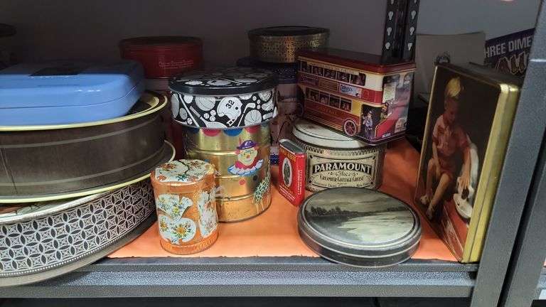 Lot Vintage Advertising Food Tins - Dixon's Auction at Crumpton