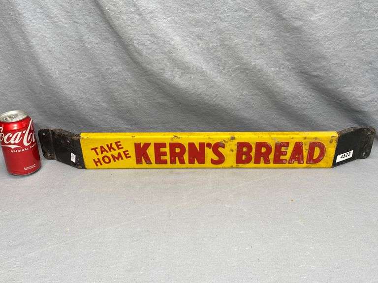 Vintage Kern's Bread Door Push Sign - Dixon's Auction at Crumpton