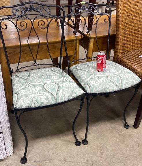 Pair Salterini MCM Metal Patio Chairs - Dixon's Auction at Crumpton