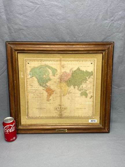 Antique World Map - Dixon's Auction at Crumpton