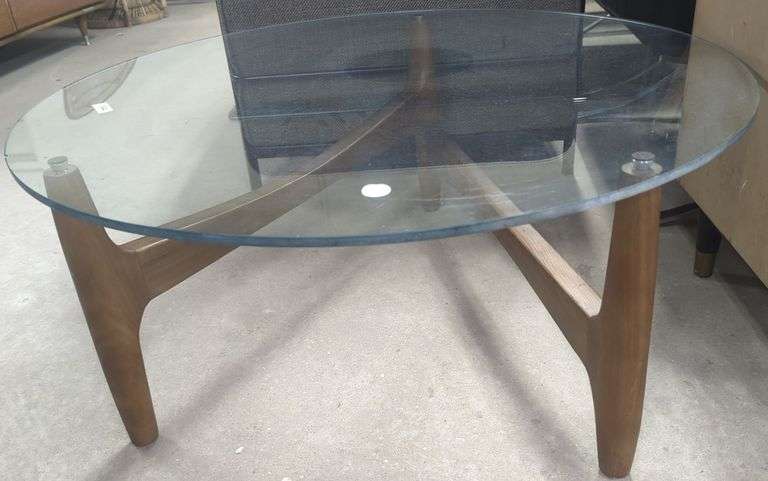 MCM Glass Top Coffee Table - Dixon's Auction at Crumpton
