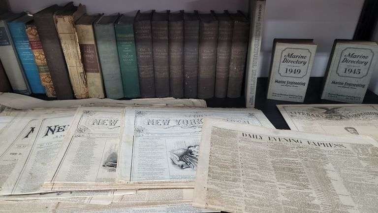 Lot Antique Books, Old New York Ledger Newspapers - Dixon's Auction at ...
