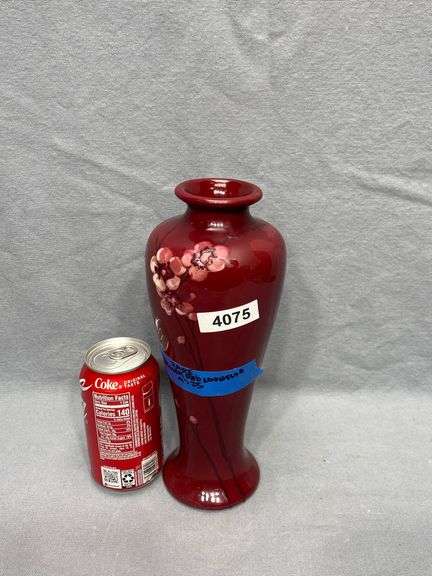 Frank Ferrell For Weller Pottery, Red Louwelsa Vase, As-Is (Missing ...