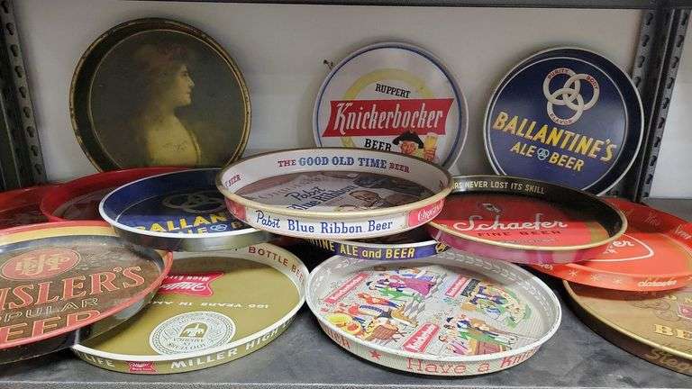 Collection Of Vintage Beer Trays - Dixon's Auction at Crumpton