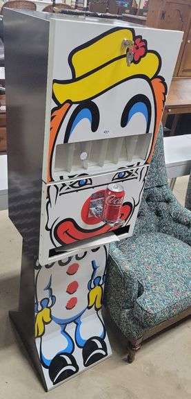 Vintage Clown Coin Op Vending Machine - Dixon's Auction at Crumpton