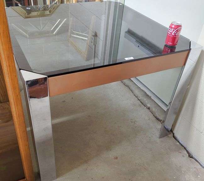 MCM Glass Top Table - Dixon's Auction at Crumpton