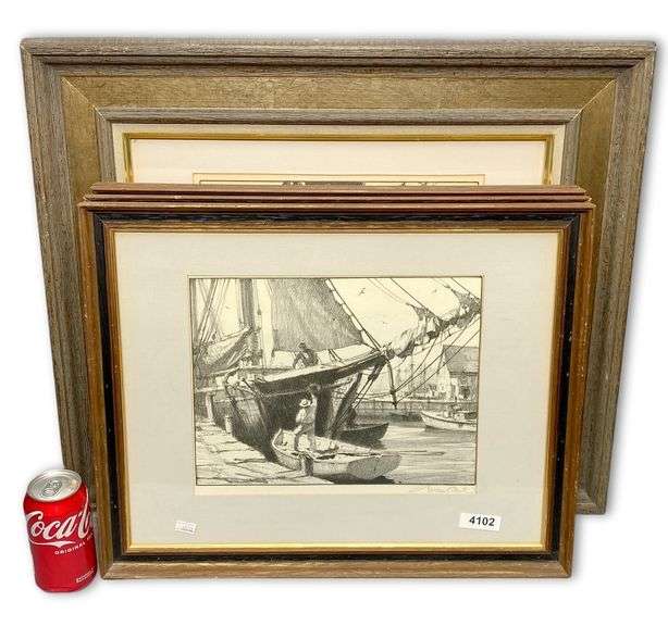 (5) Gordon Grant Artist Signed Print - Dixon's Auction at Crumpton
