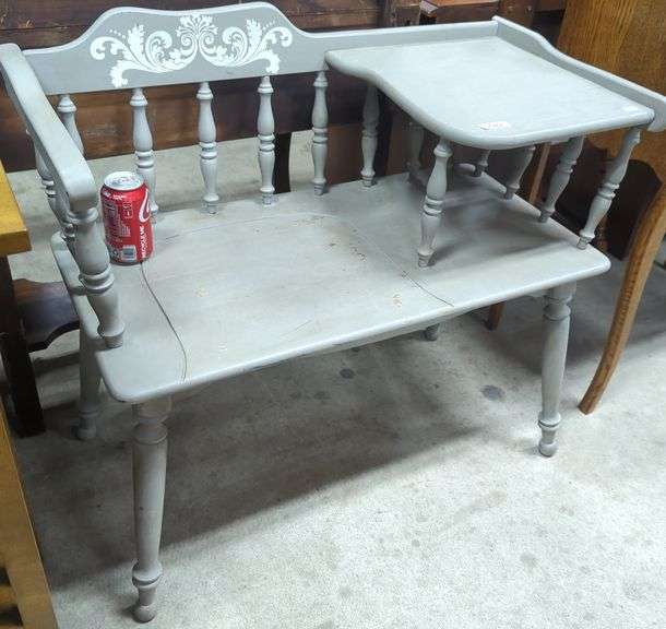Upcycled Farmhouse Telephone Bench - Dixon's Auction at Crumpton