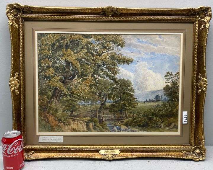 Julius Godet 1881 Watercolor Landscape Painting - Dixon's Auction at ...