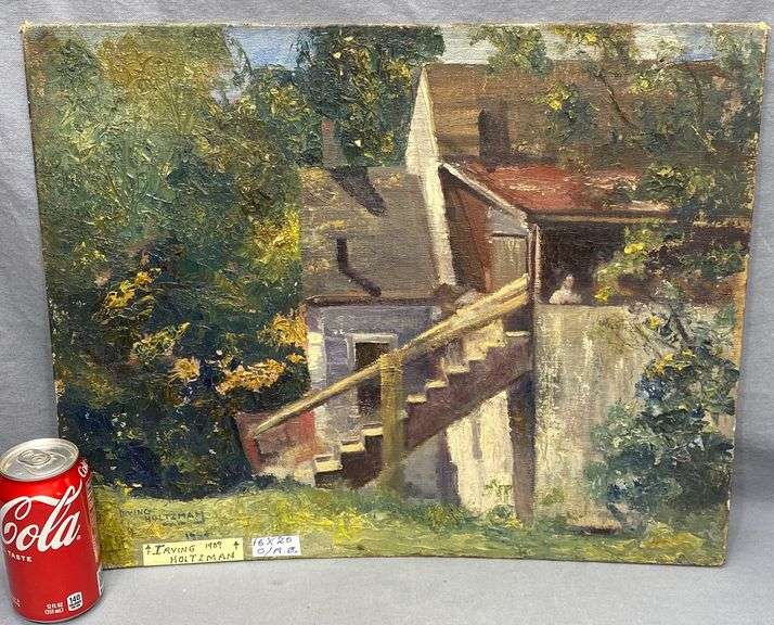 Irving Holtzman Oil Painting - Dixon's Auction at Crumpton