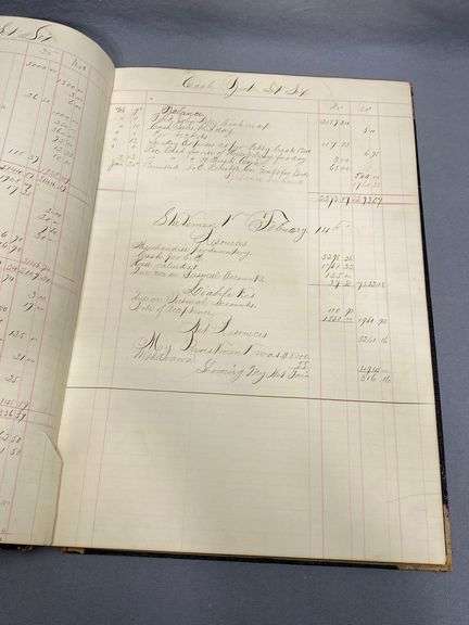 Antique Ledger W/ 2 Folk Art Calligraphy Eagle Drawings - Dixon's ...